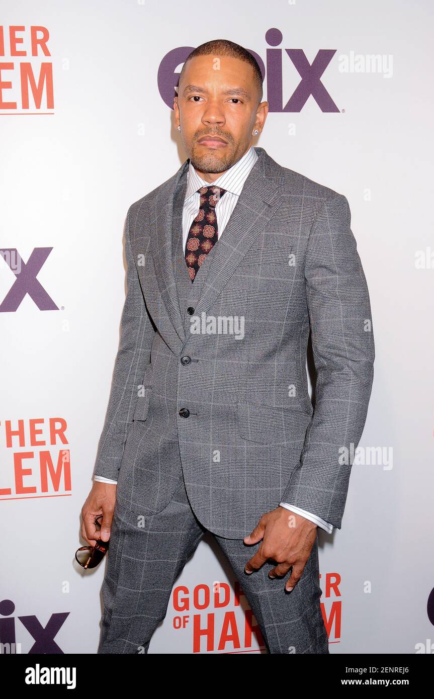 Nigel Thatch attends the Godfather of Harlem screening at the Apollo Theater in New York City ...