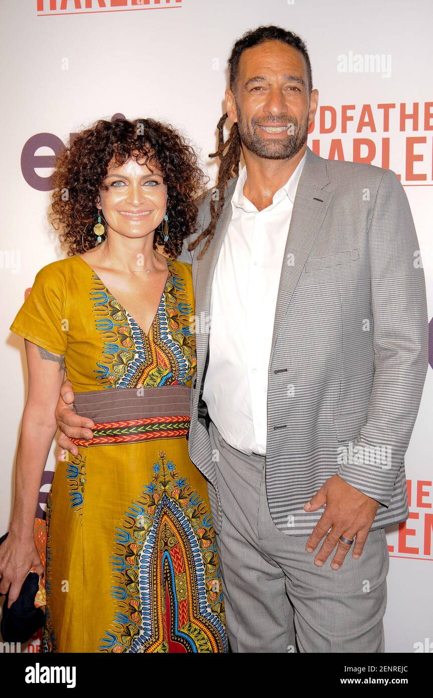 Paul Eckstein (R) and guest attend the Godfather of Harlem screening at ...