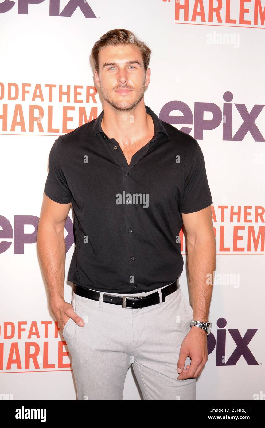 Model Dusty Lachowicz attends the Godfather of Harlem screening at the ...