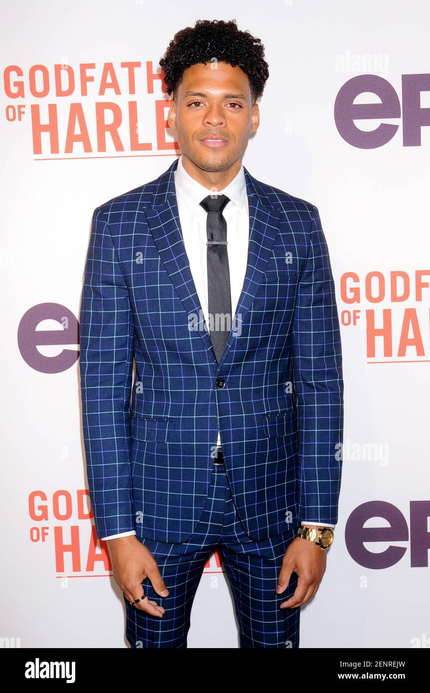 Deric Augustine attends the Godfather of Harlem screening at the Apollo ...