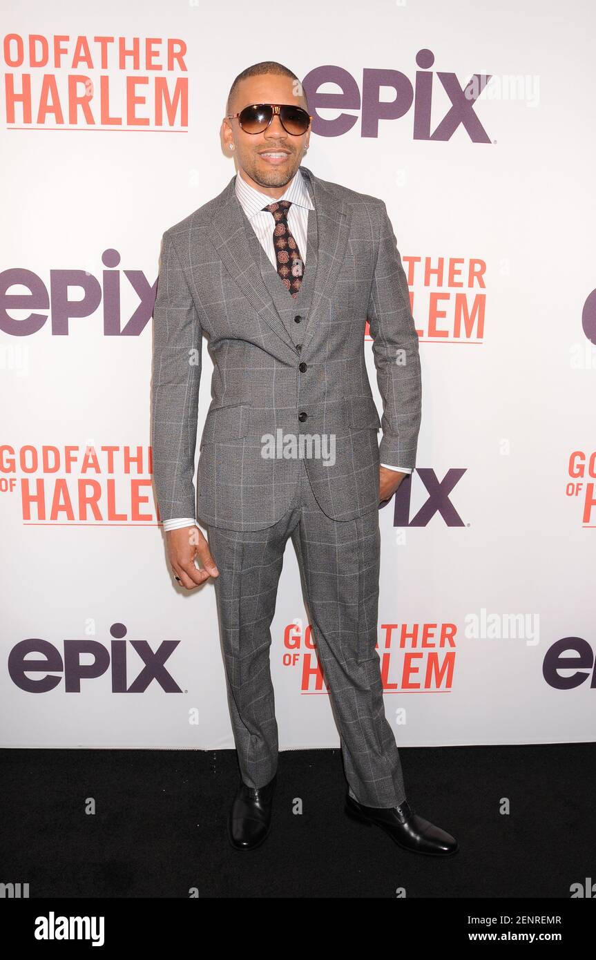 Nigel Thatch attends the Godfather of Harlem screening at the Apollo ...