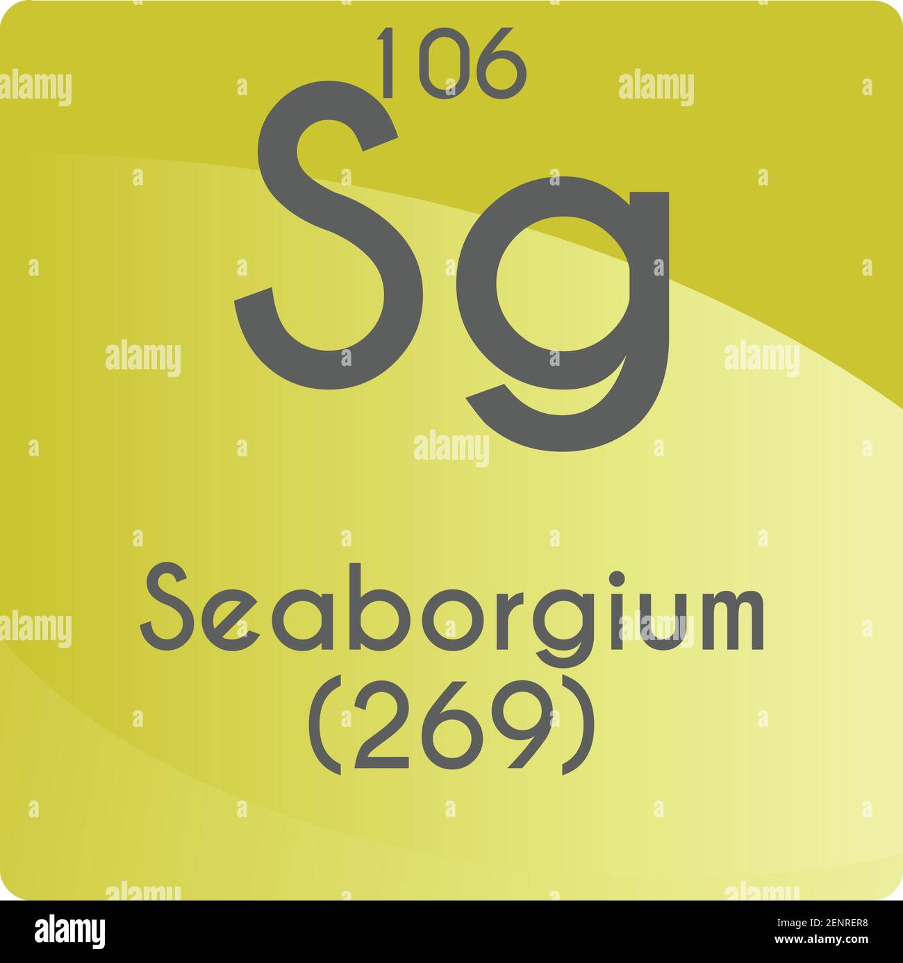 Sg Seaborgium Transition metal Chemical Element vector illustration ...