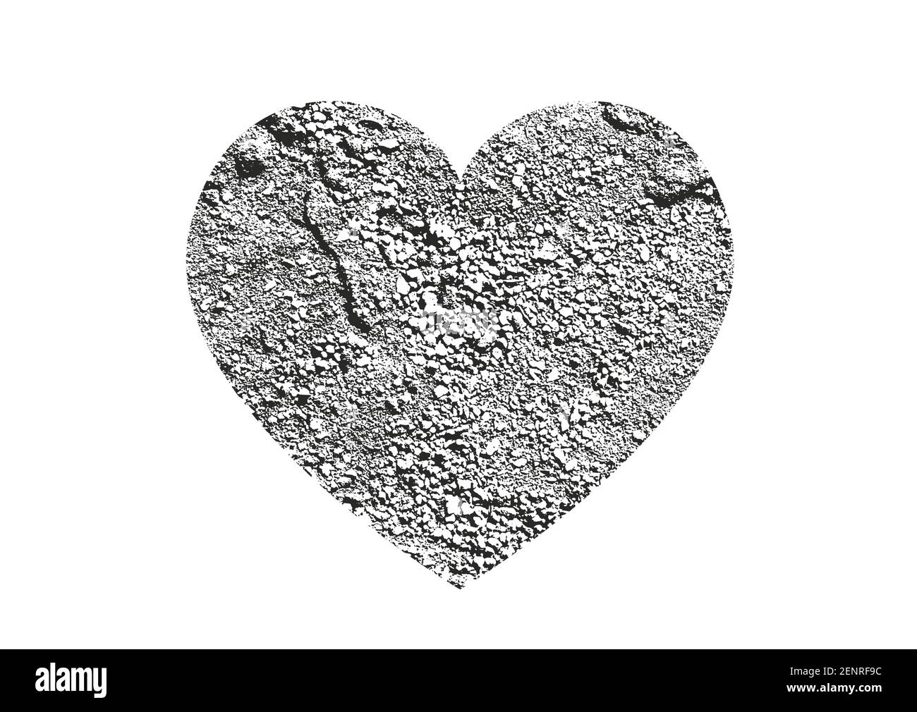 Isolated distress grunge heart with concrete texture. Element for ...