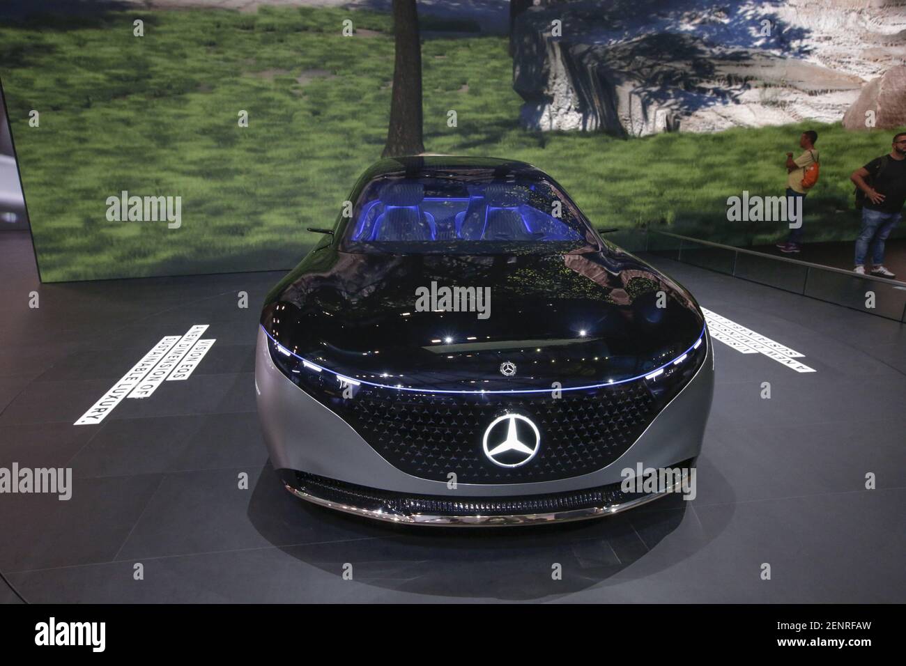 The German car manufacturer Mercedes-Benz displays the Mercedes-Benz ...