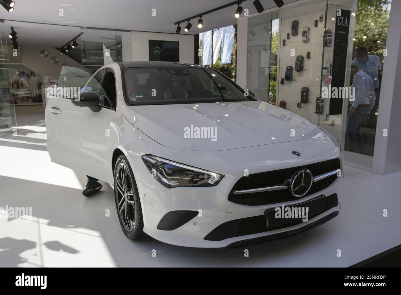 The German car manufacturer Mercedes-Benz displays the Mercedes-Benz ...