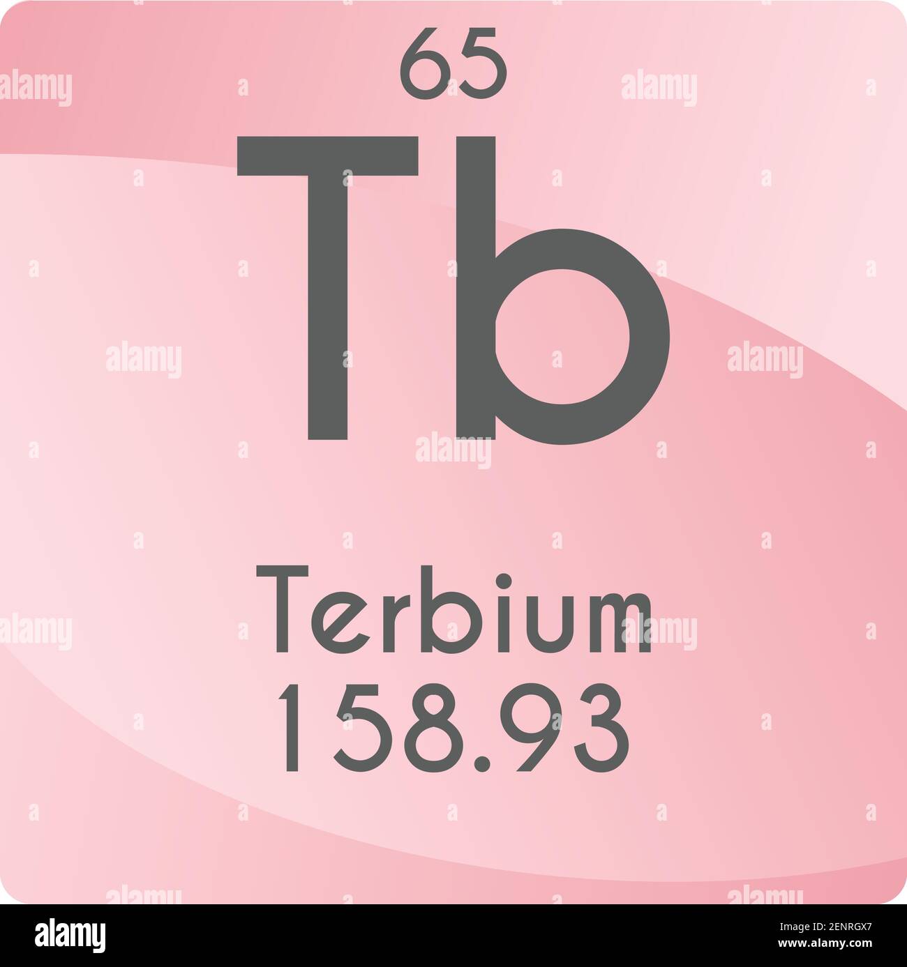 Tb Terbium Lanthanide Chemical Element vector illustration diagram ...