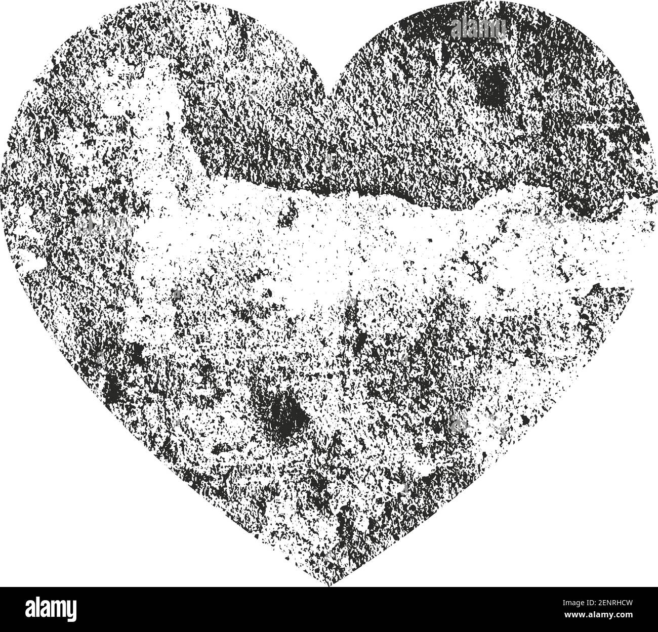 Isolated distress grunge heart with concrete texture. Element for ...