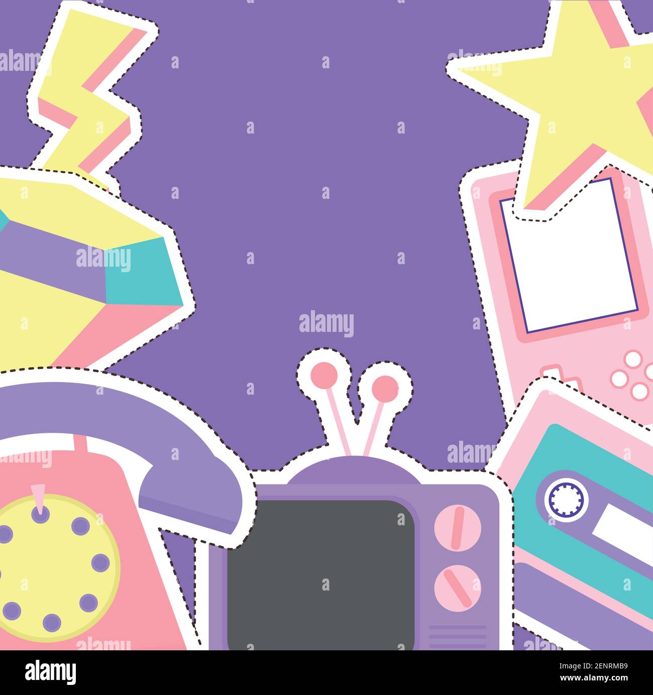 group of 80s and 90s patches Stock Vector Image & Art - Alamy