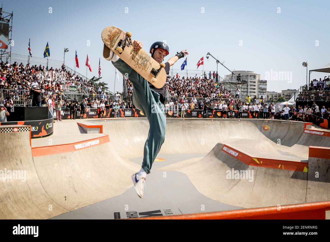 Pedro Quintas during the final of the men's category of the Skate Park ...