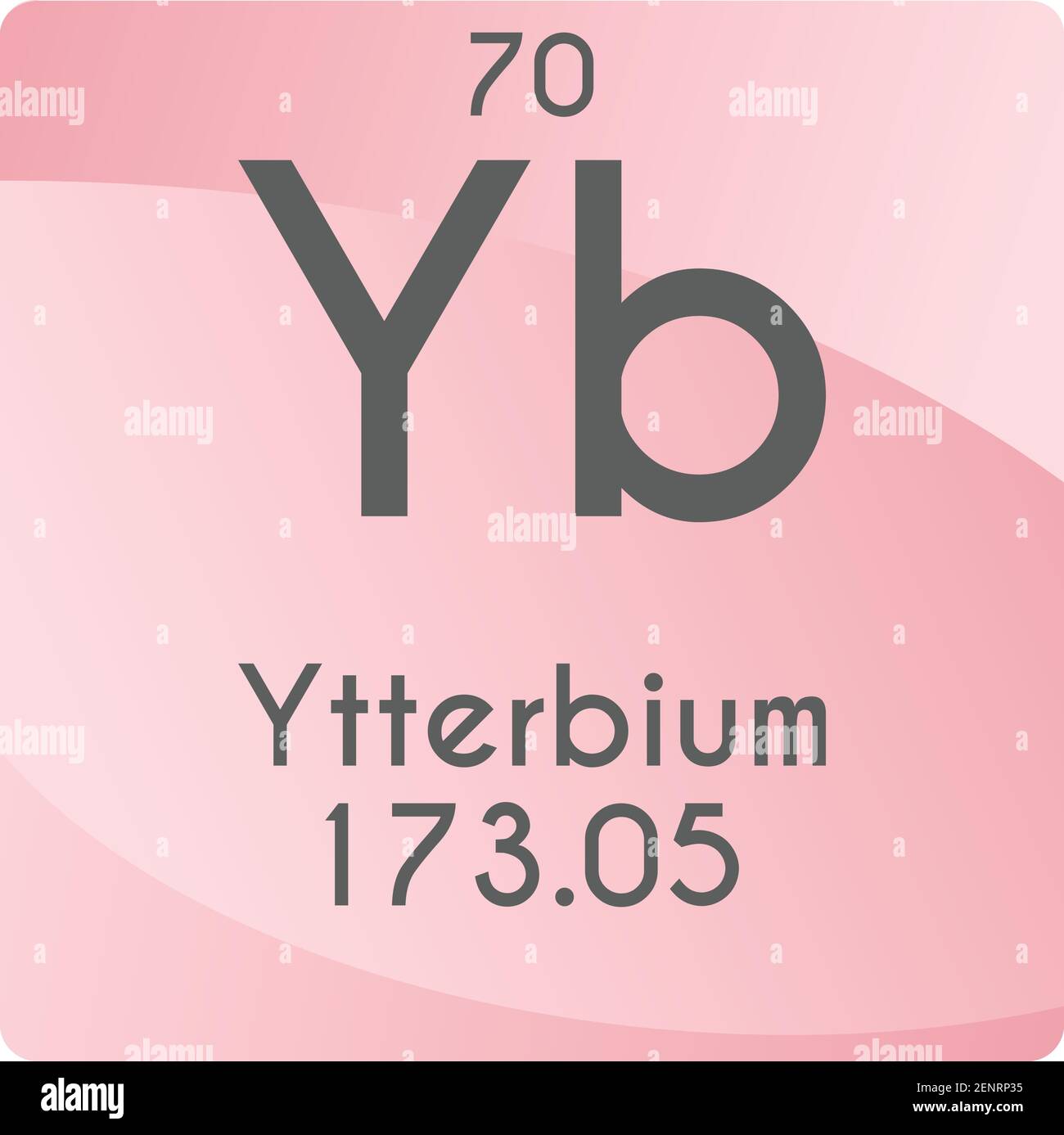 Yb Ytterbium Lanthanide Chemical Element vector illustration diagram ...