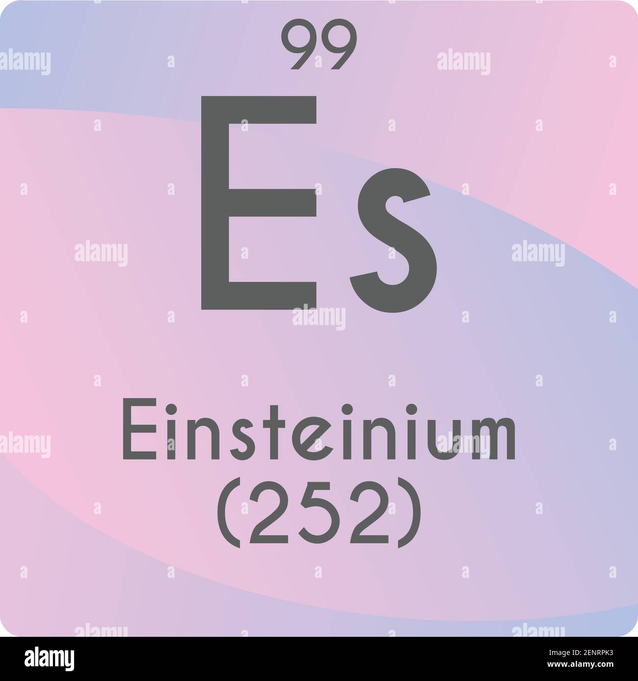 Es Einsteinium Actinoid Chemical Element vector illustration diagram ...
