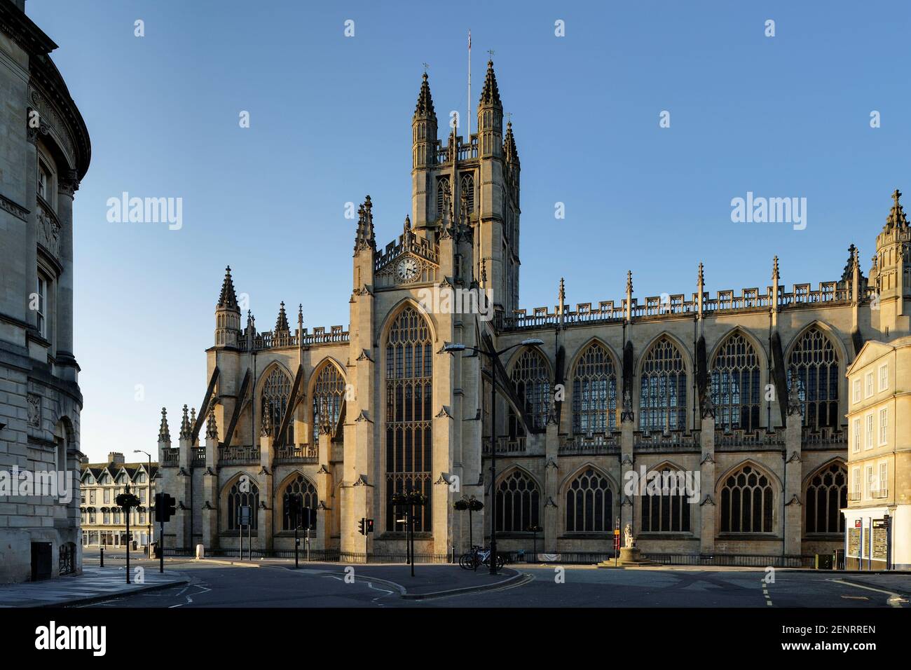 View of the north side of Bath Abbey. City of Bath, UK Stock Photo - Alamy