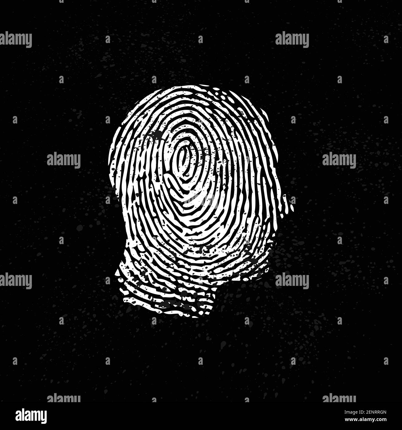 Face ID black background with fingerprint Stock Vector Image & Art - Alamy