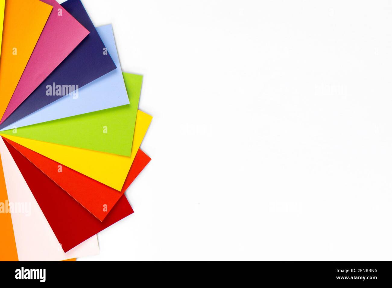 Color guide spectrum swatch. Samples rainbow on white background ...