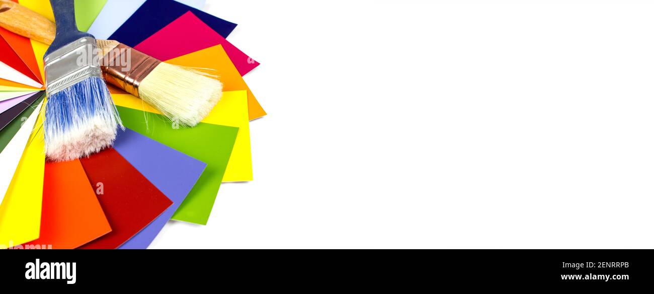 Paint swatches and brush hi-res stock photography and images - Alamy