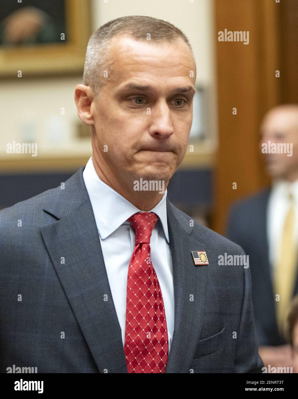 Former Trump campaign manager Corey Lewandowski arrives to give ...