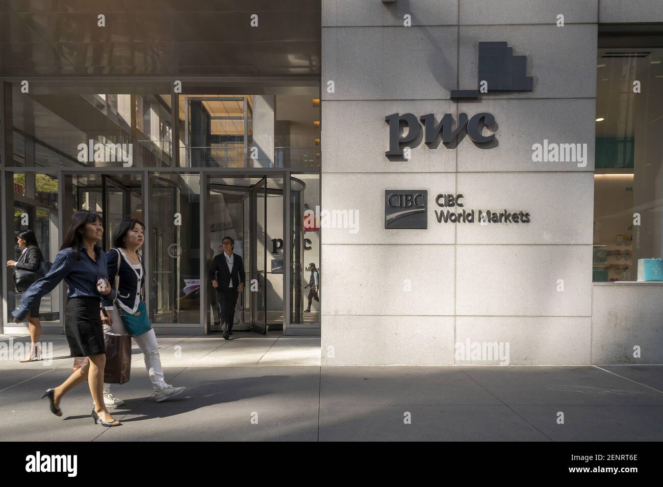The New York offices of PricewaterhouseCoopers (PWC), the multinational ...