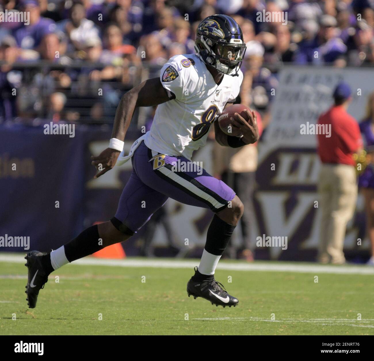 Baltimore Ravens quarterback Lamar Jackson. (Photo by Karl Merton ...