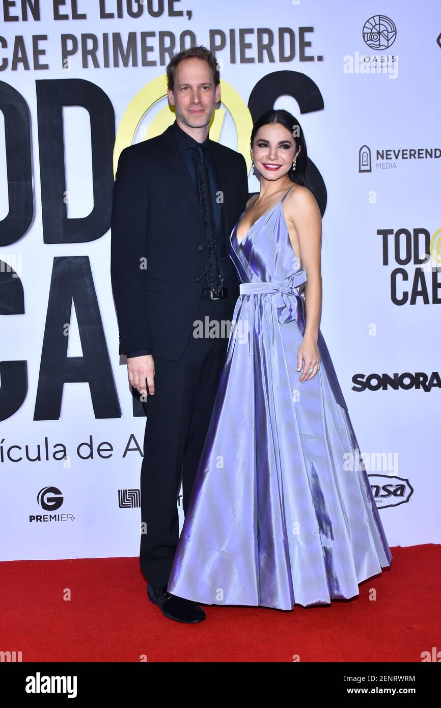 MEXICO CITY , MEXICO - SEPTEMBER 18: Martha Higareda and her husband ...