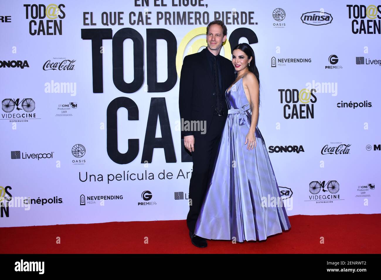MEXICO CITY , MEXICO - SEPTEMBER 18: Martha Higareda and her husband ...