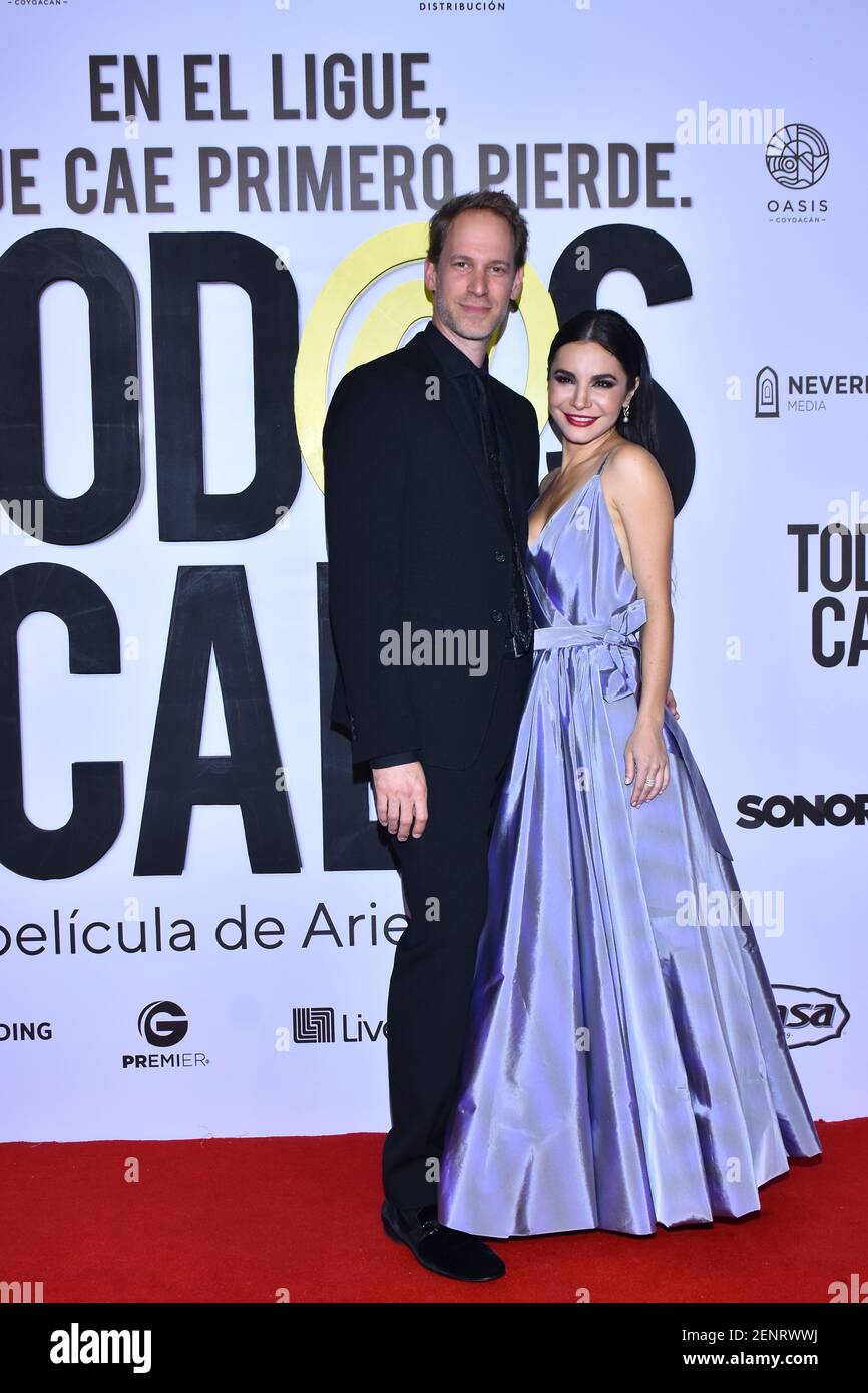 MEXICO CITY , MEXICO - SEPTEMBER 18: Martha Higareda and her husband Cory Brusseau poses for ...