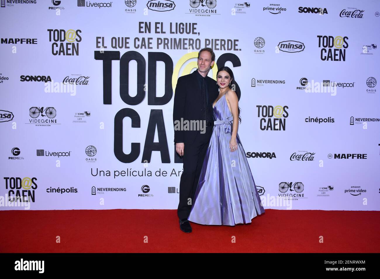 MEXICO CITY , MEXICO - SEPTEMBER 18: Martha Higareda and her husband ...