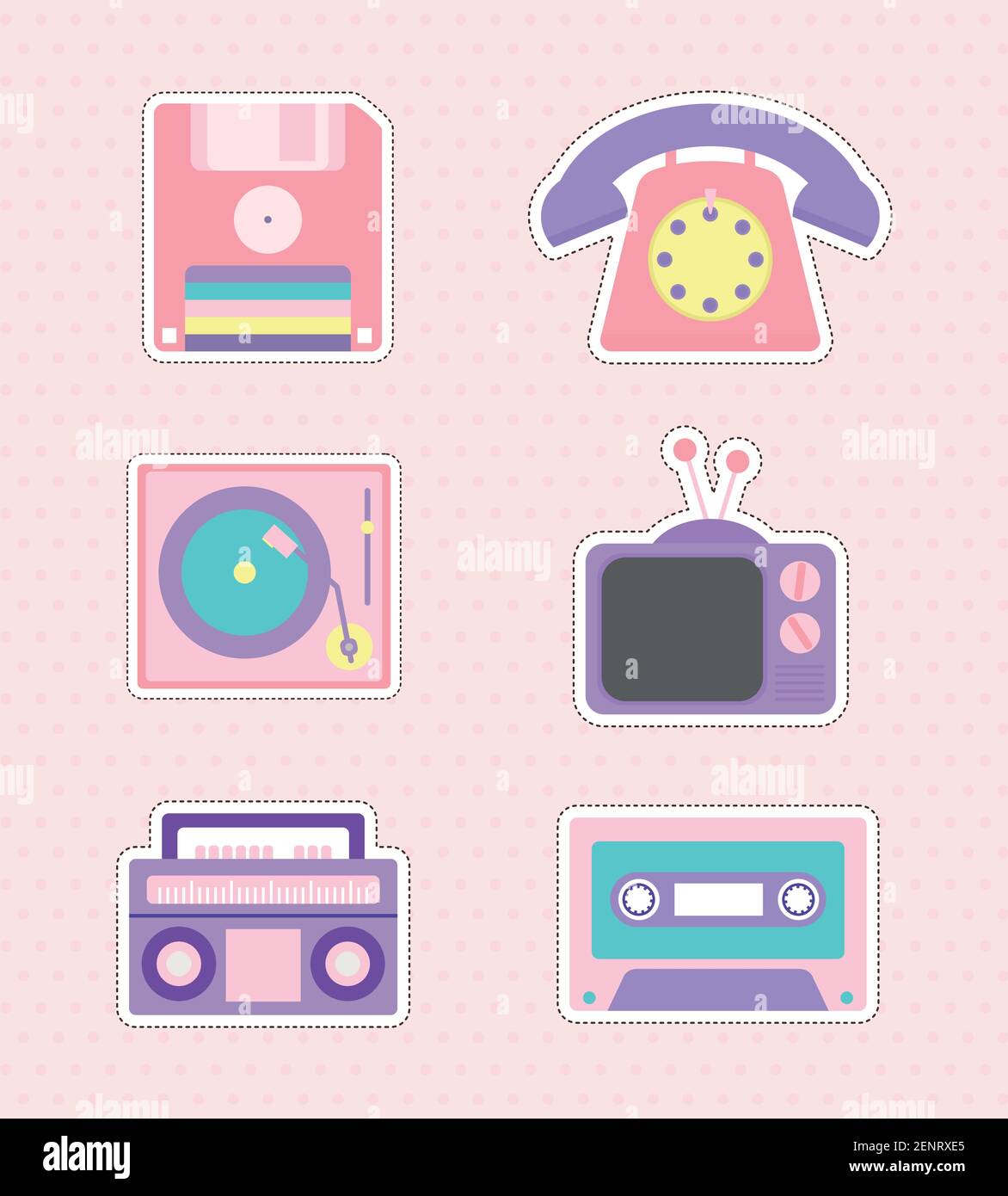 bundle of 80s and 90s patches Stock Vector Image & Art - Alamy