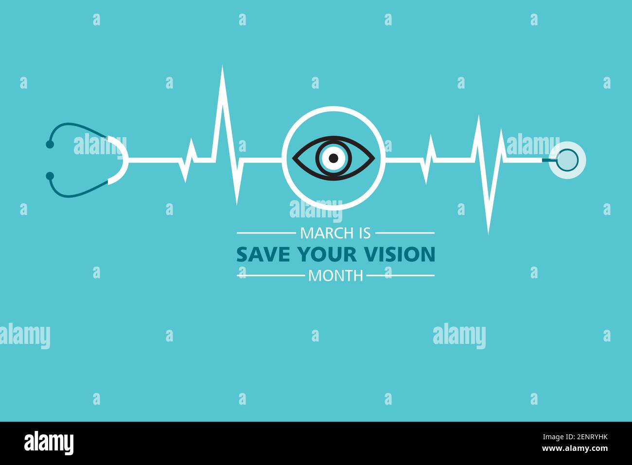 Vector illustration of Save your vision month observed in month of ...
