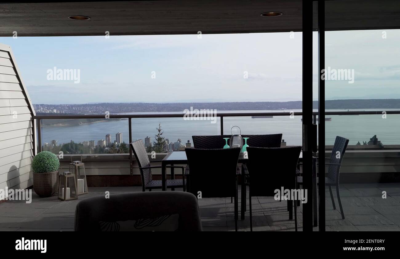 Luxurious Decorative Balcony Terrace With Natural View Outside Of ...