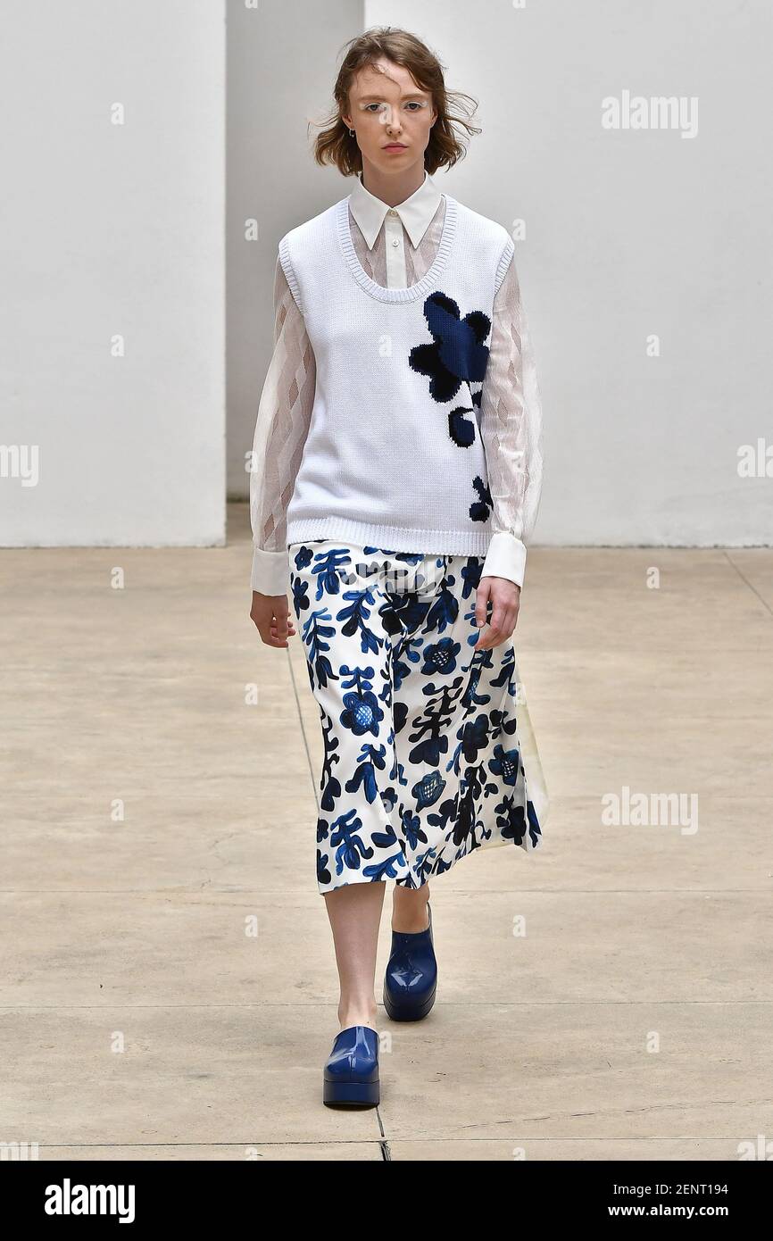 Model walking on the runway Arthur Arbesseri Fashion Show during Milan ...