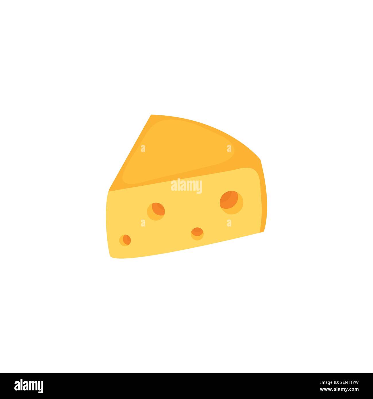 Cheese vector icon isolated on white background. Flat yellow milk food ...