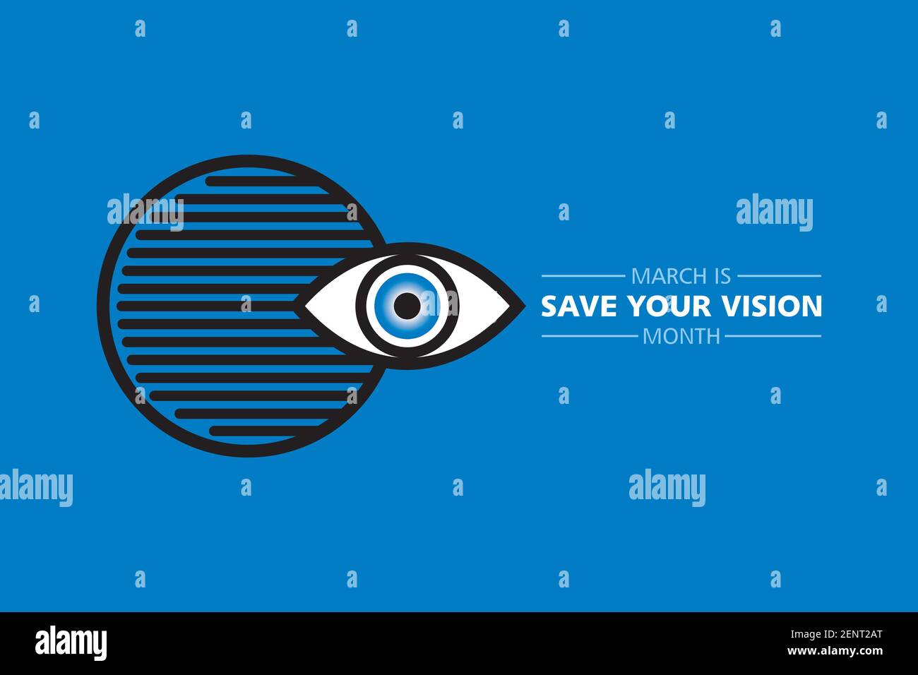 Vector illustration of Save your vision month observed in month of ...