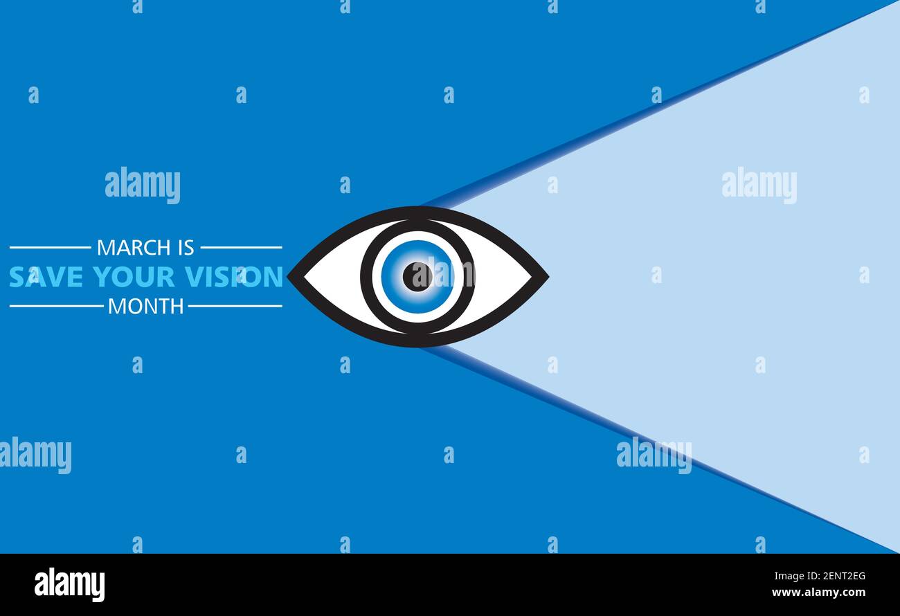 Vector illustration of Save your vision month observed in month of ...
