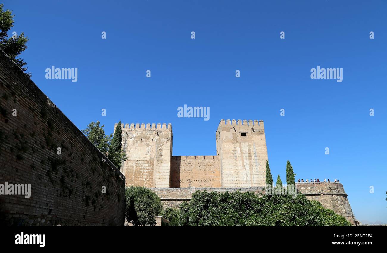Alhambra Palace - medieval moorish castle in Granada, Andalusia, Spain ...