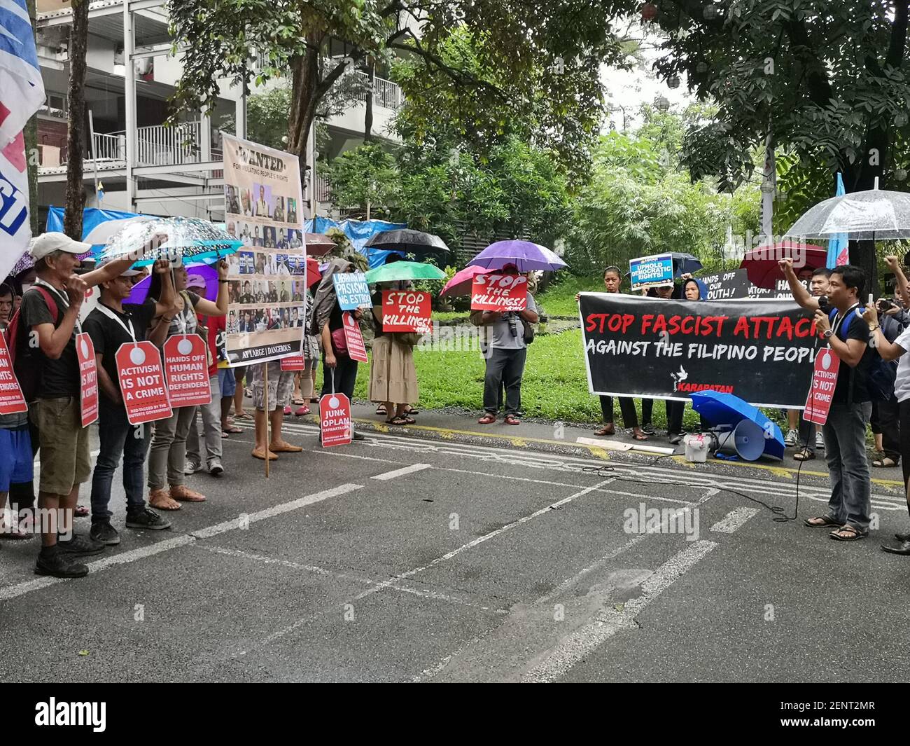 Militant groups organized 'stop fascist attack' protest to condemn ...