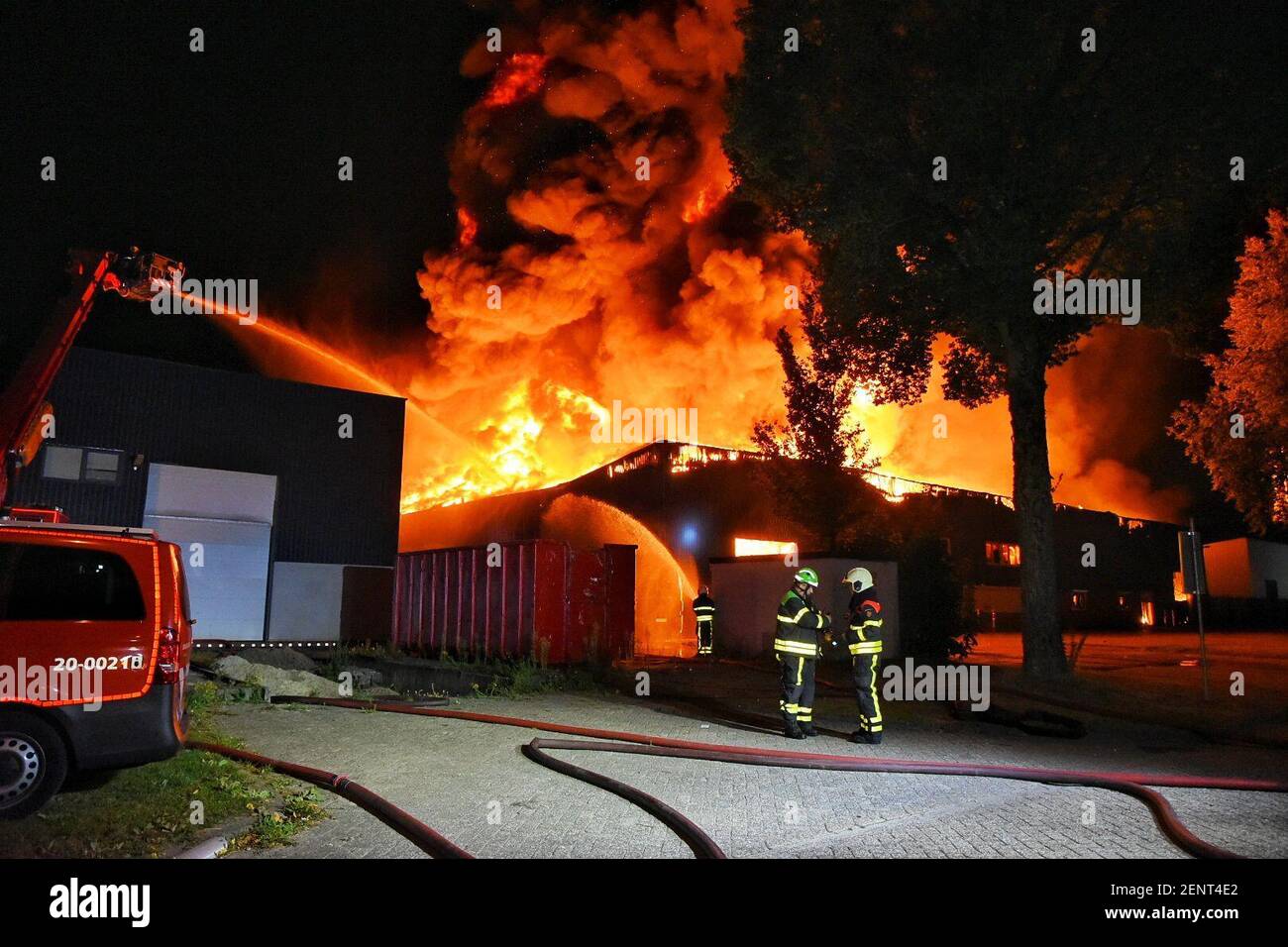 TILBURG, Netherlands, 20-09-2019, dutchnews, , Very large fire on an ...