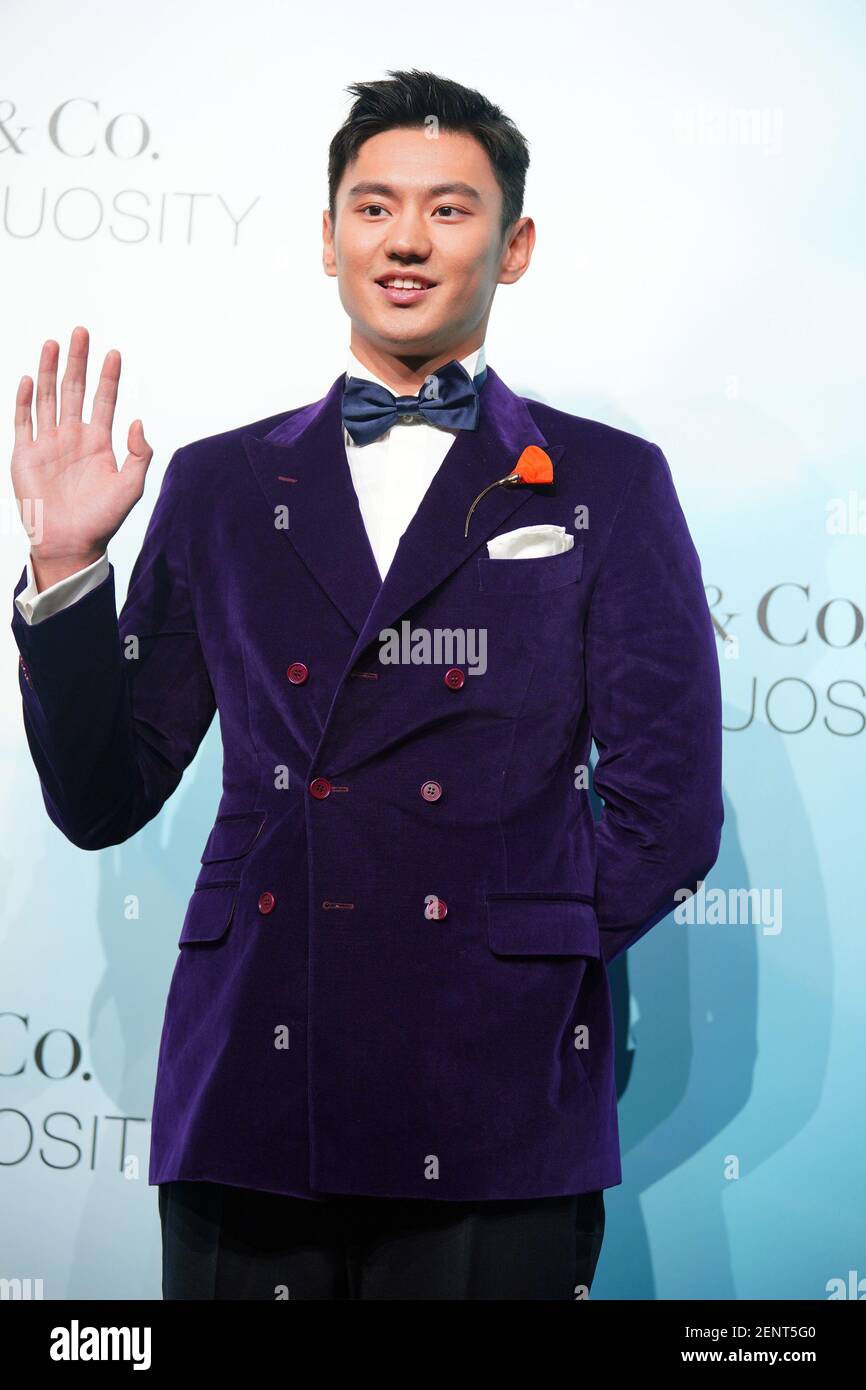 Chinese competitive swimmer Ning Zetao attends the Tiffany Co ...