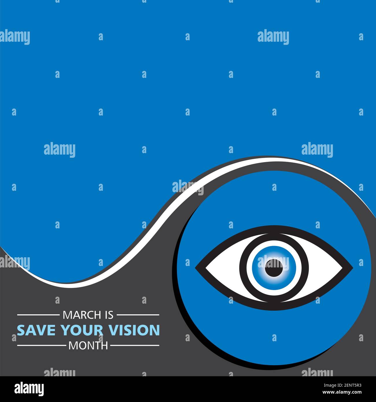 Vector illustration of Save your vision month observed in month of ...