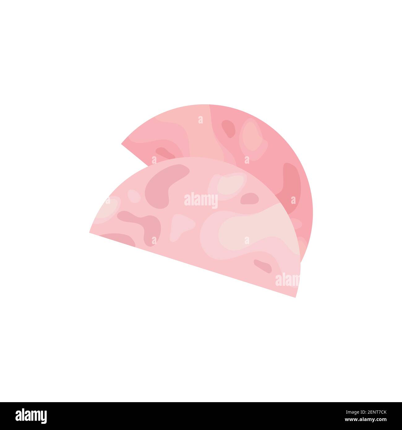 A slice of ham isolated on white background - vector illustration Stock ...