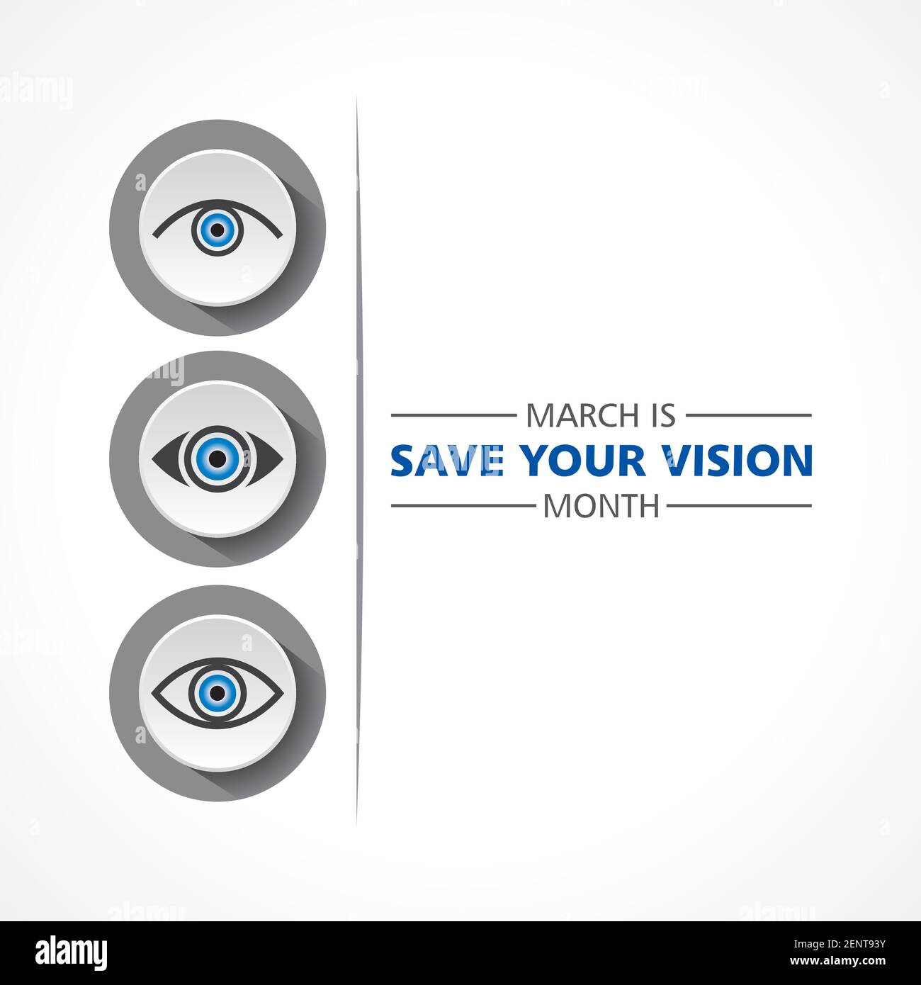 Vector illustration of Save your vision month observed in month of ...