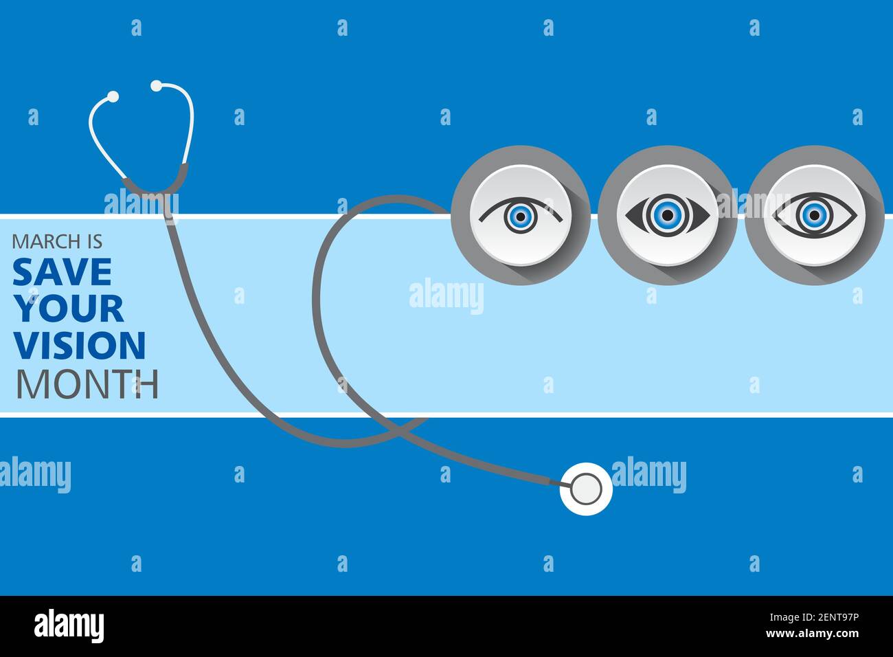 Vector illustration of Save your vision month observed in month of ...