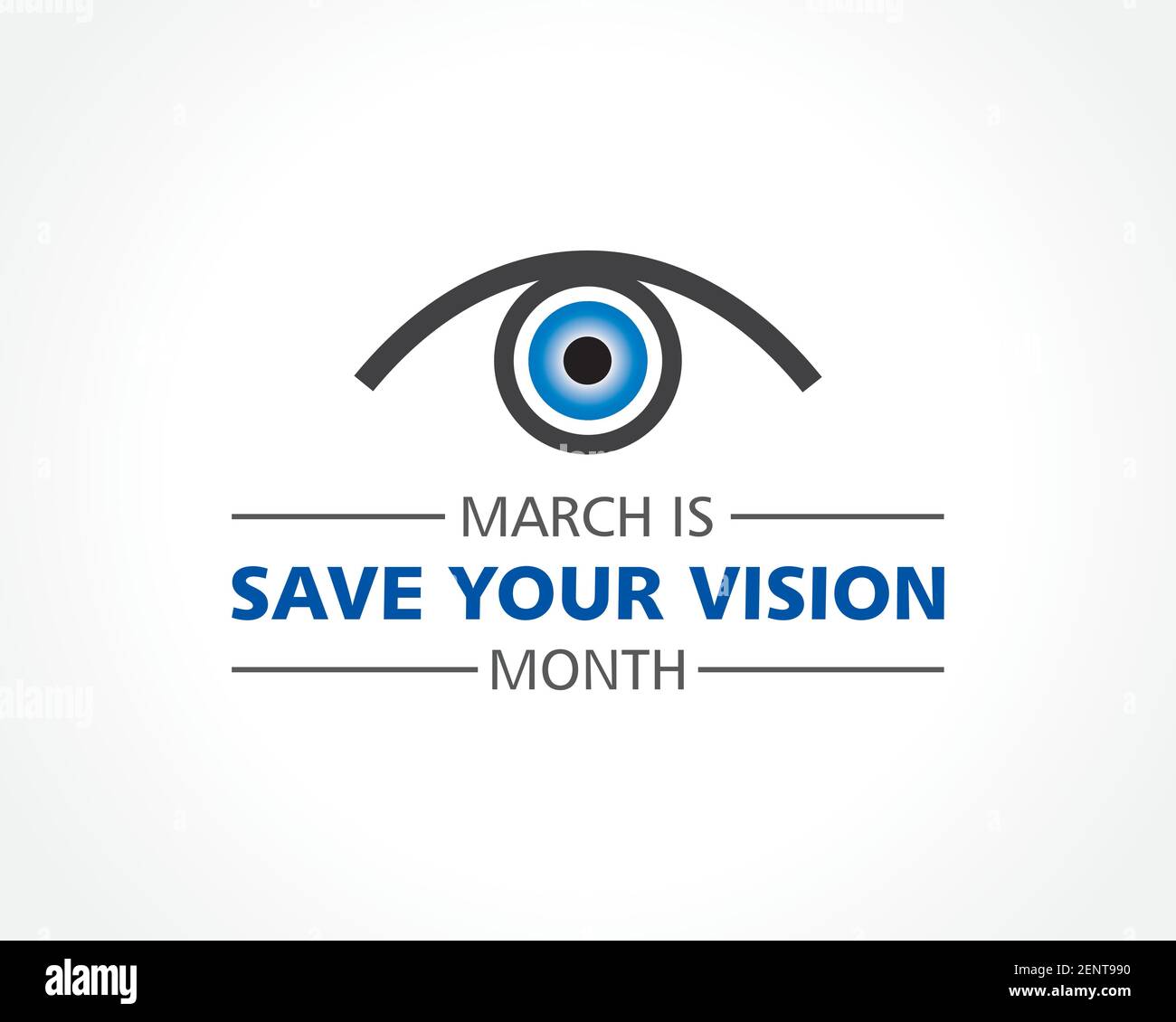 Vector illustration of Save your vision month observed in month of ...