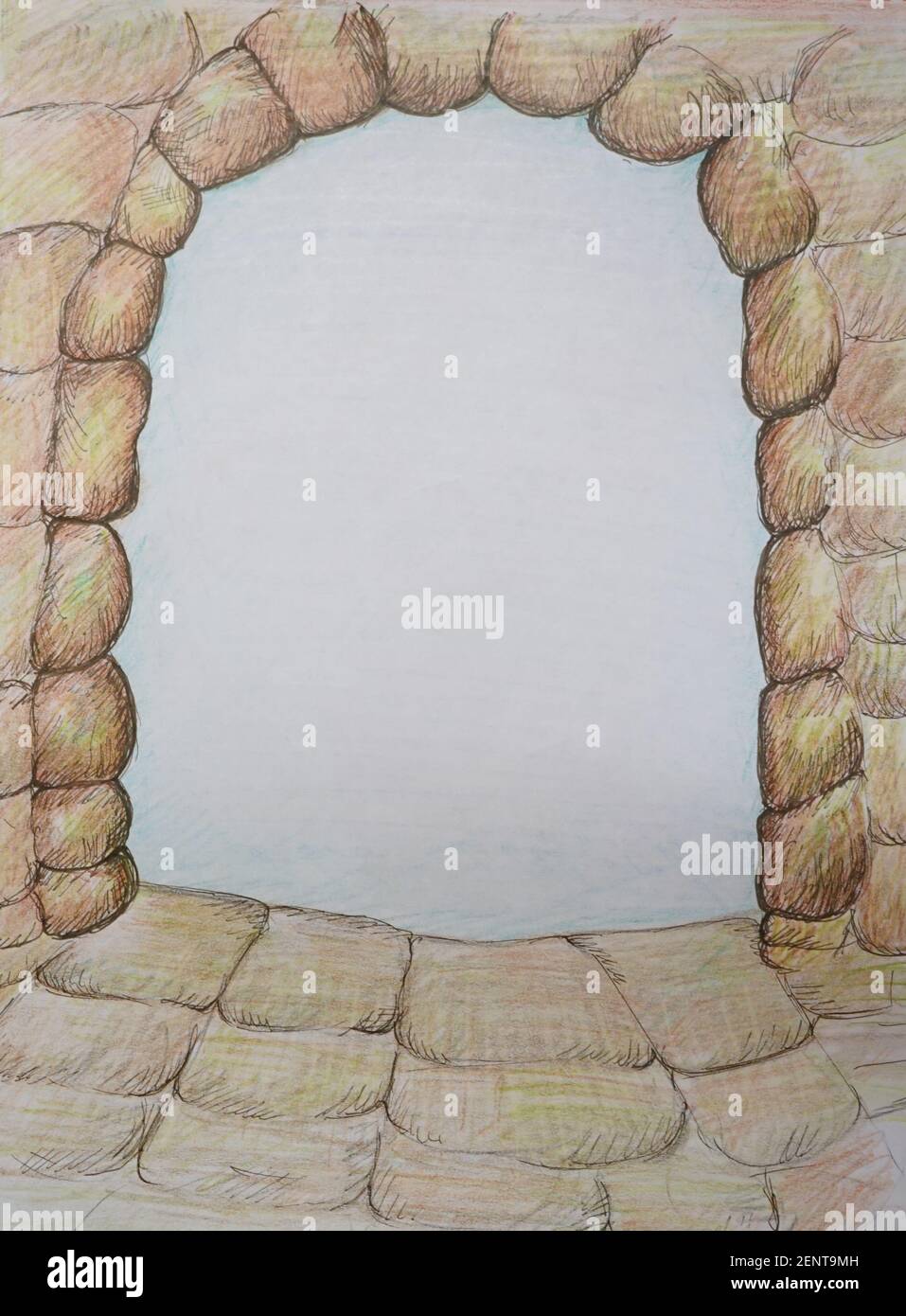 hand drawn scenes Stock Photo - Alamy