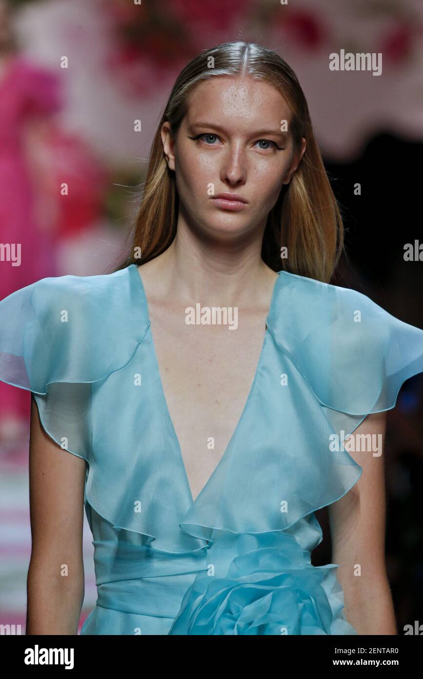 Model walking on the runway Blumarine Fashion Show during Milan Fashion ...