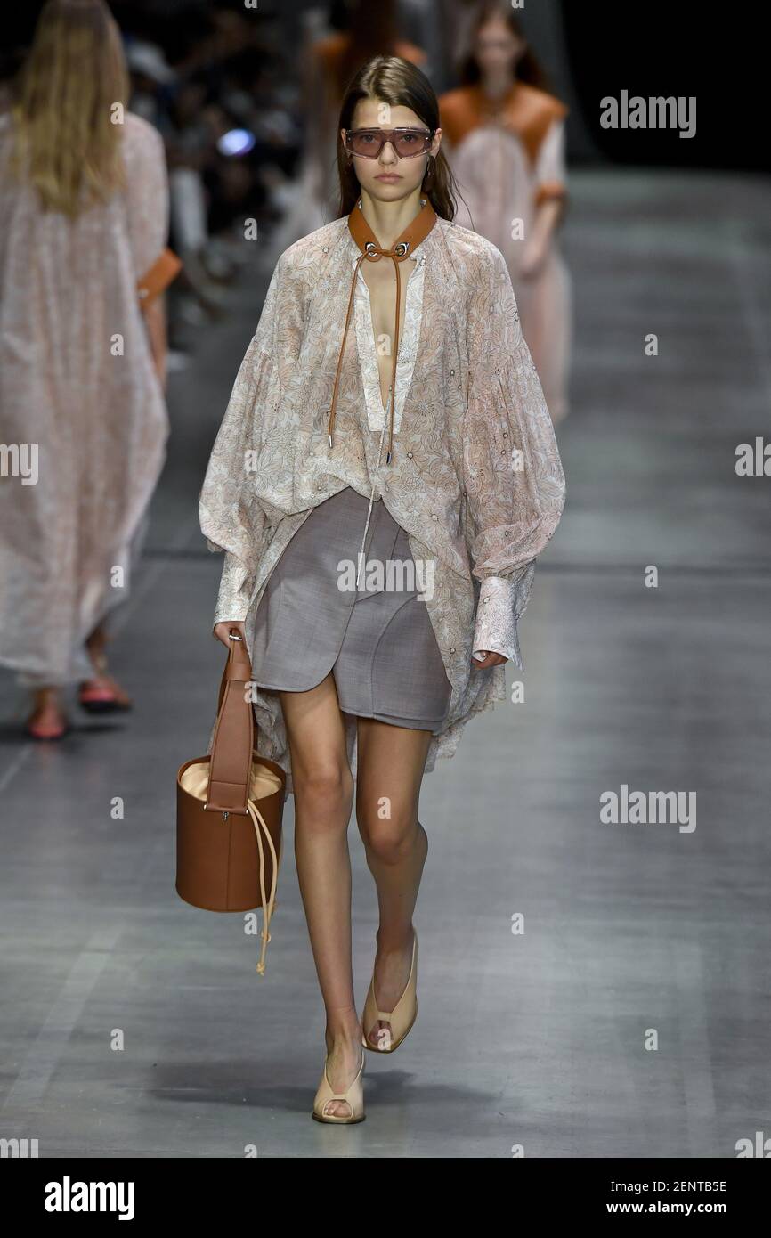 Model walking on the runway Sportmax Fashion Show during Milan Fashion ...