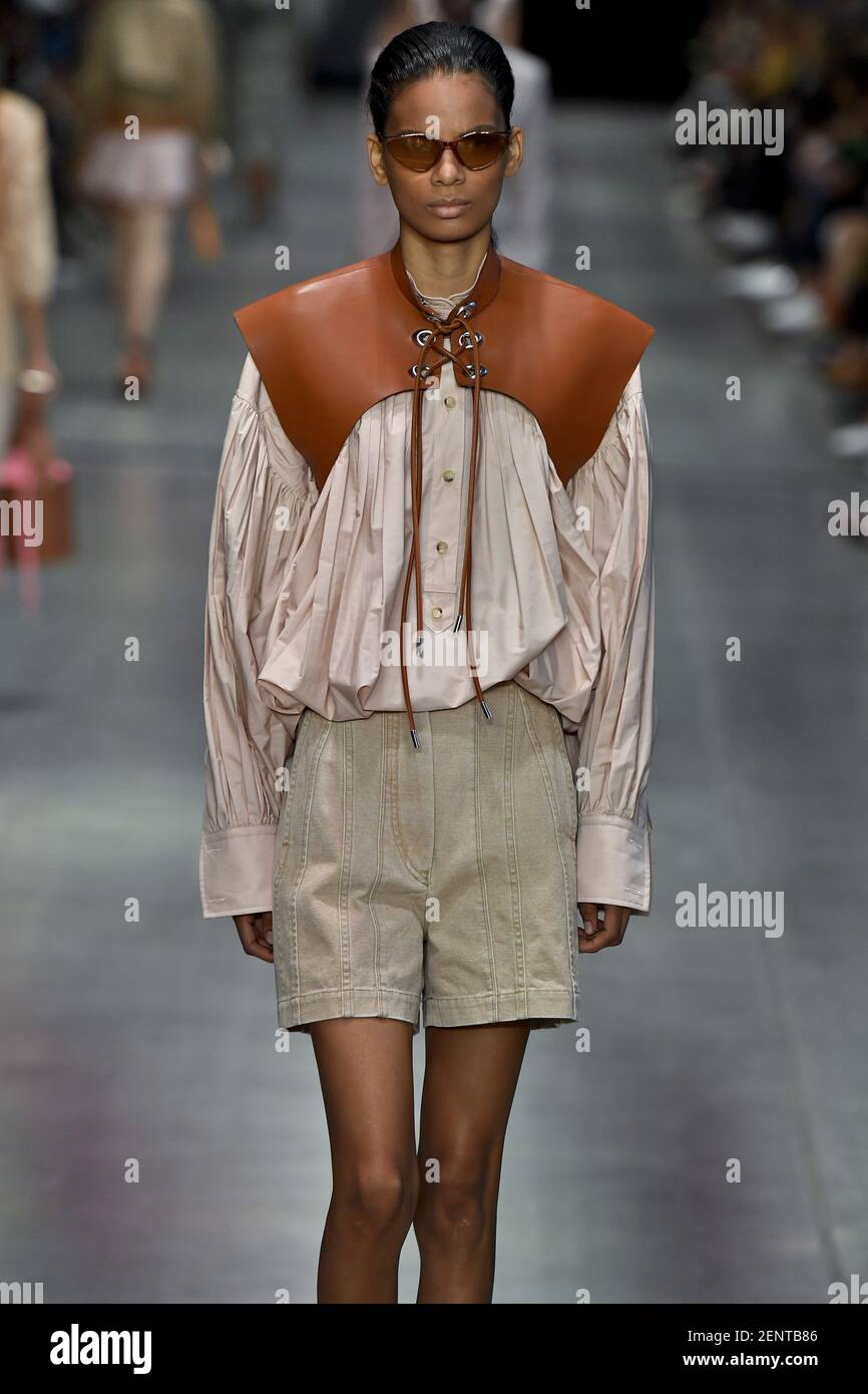 Model walking on the runway Sportmax Fashion Show during Milan Fashion ...