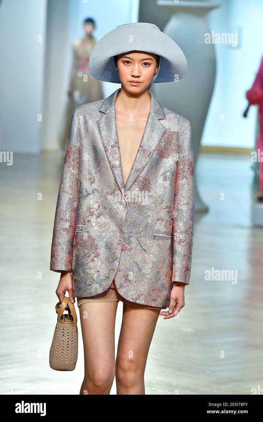 Model walking on the runway Vivetta Fashion Show during Milan Fashion ...
