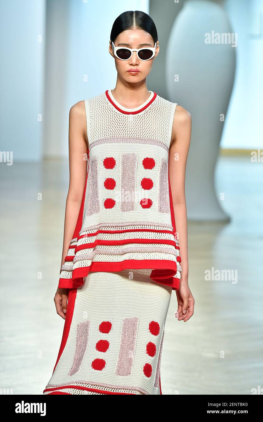 Model walking on the runway Vivetta Fashion Show during Milan Fashion ...