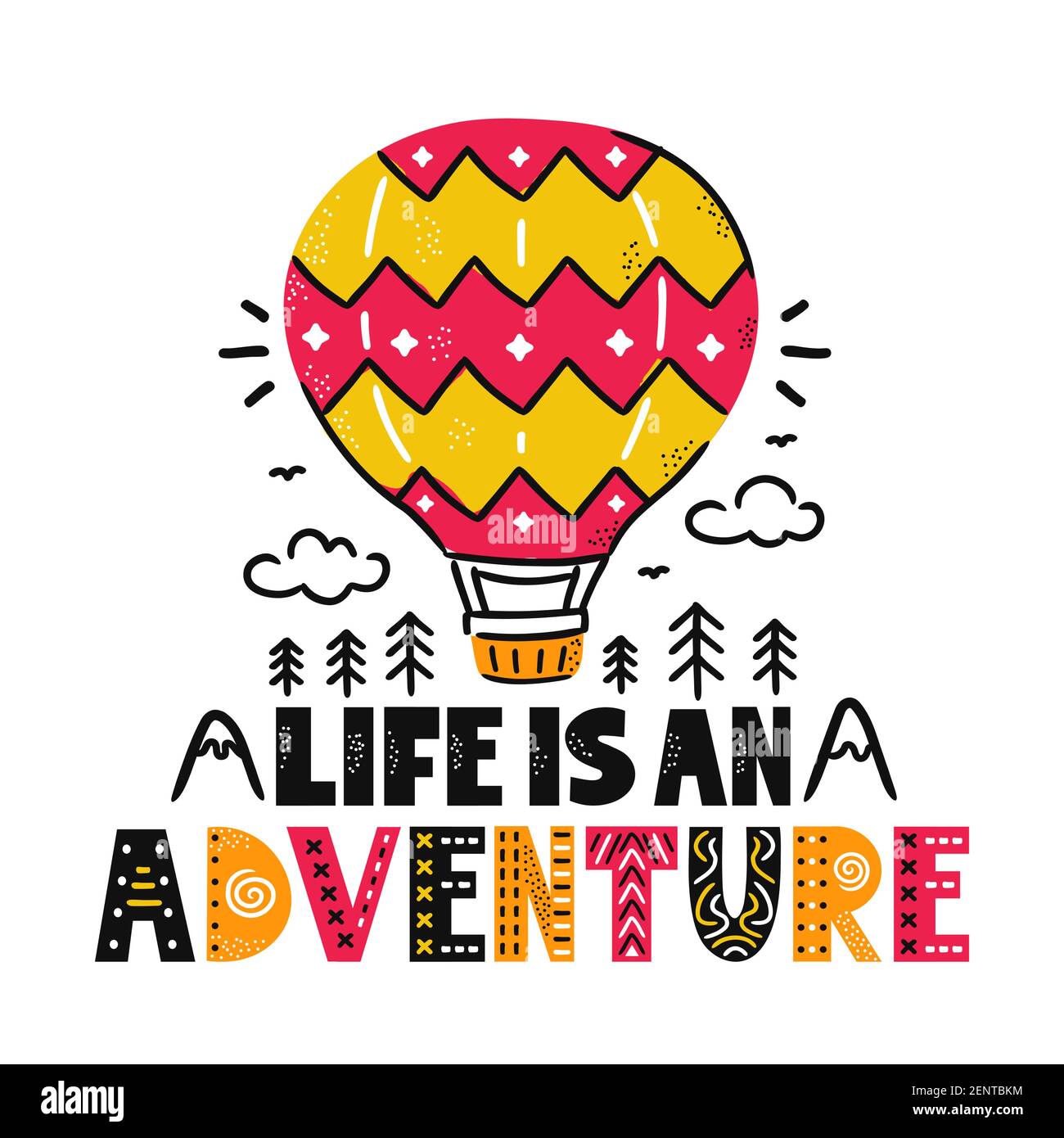 Positive life concept Stock Vector Images - Alamy