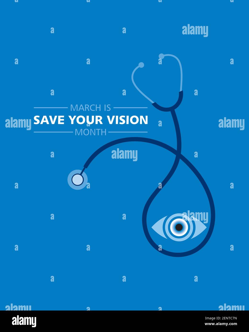 Vector illustration of Save your vision month observed in month of ...